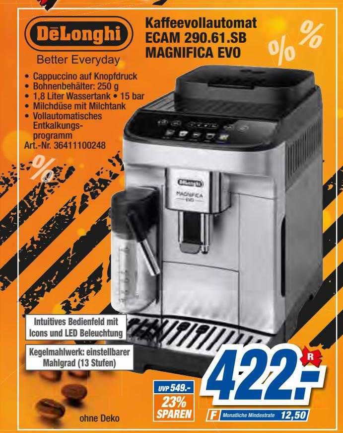 Delonghi Kaffeevollautomat Ecam 22.110.s Magnifica S Angebot bei Marktkauf