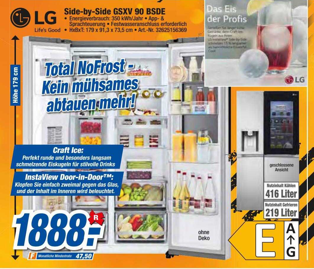 Lg Side-by-side Gsxv 90 Bsde Angebot bei Expert Techno Land - 1Prospekte.de