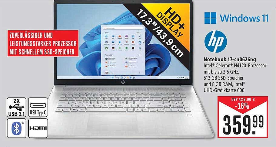 Hp Notebook 17-cn0626ng Angebot bei Marktkauf - 1Prospekte.de