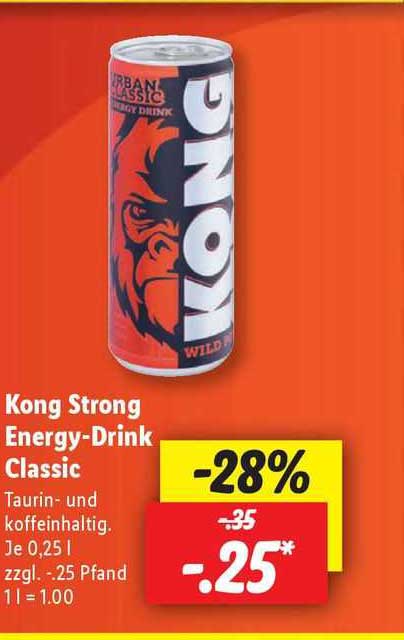 Kong Strong Energy-drink Classic Angebot bei Lidl - 1Prospekte.de