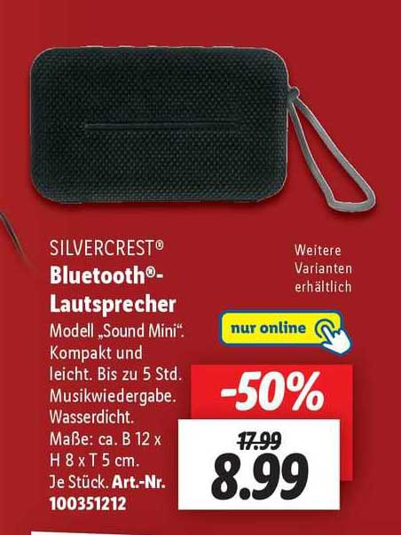 Silvercrest Bluetooth-lautsprecher Angebot bei Lidl - 1Prospekte.de