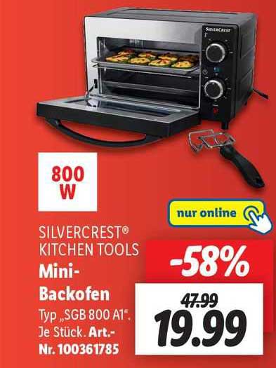 Silvercrest Kitchen Tools Mini- Backofen Angebot bei Lidl - 1Prospekte.de