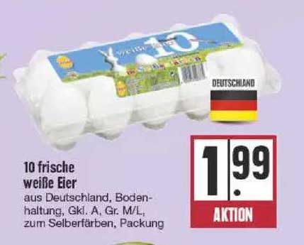 10 Frische Weiße Eier Angebot bei EDEKA - 1Prospekte.de