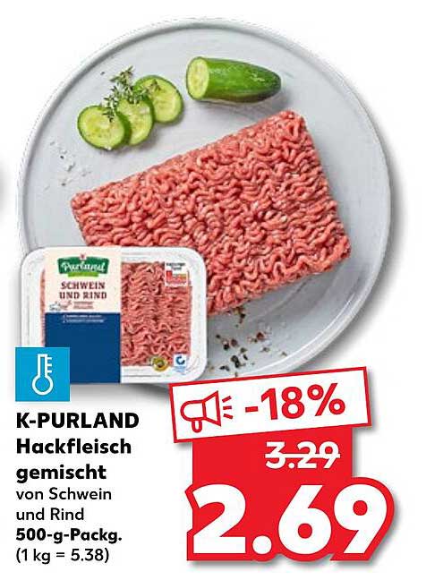 K-purland Hackfleisch Gemischt Angebot bei Kaufland