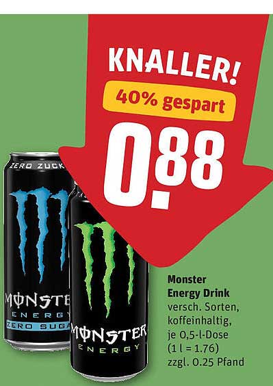 Monster Energy Drink Angebot bei REWE - 1Prospekte.de