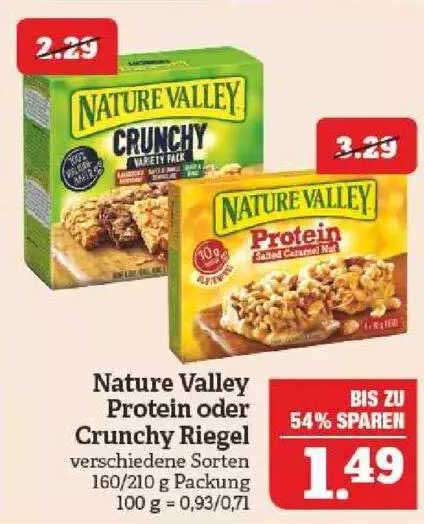 Nature Valley Protein Oder Crunchy Riegel Angebot bei EDEKA