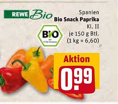 Edeka Bio Spanien Bio Snack Paprika Angebot bei REWE Kaufpark ...
