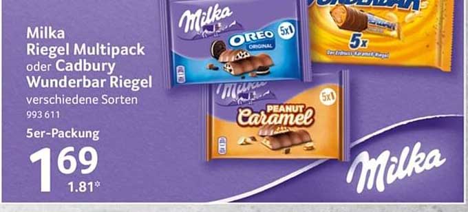 Milka Riegel Multipack Oder Cadburry Wunderbar Riegel Angebot bei ...