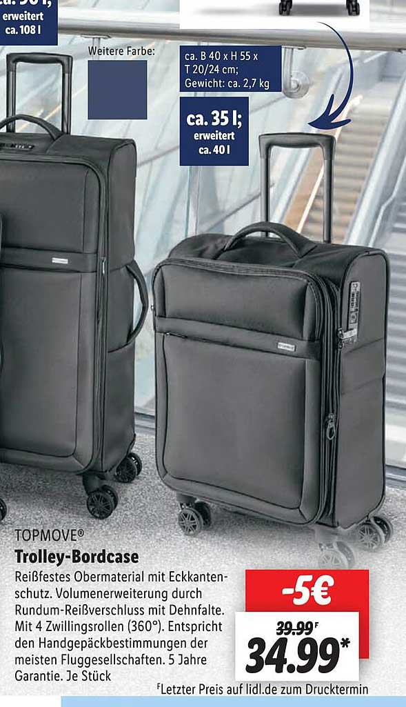 Topmove Trolley-bordease Angebot bei Lidl - 1Prospekte.de
