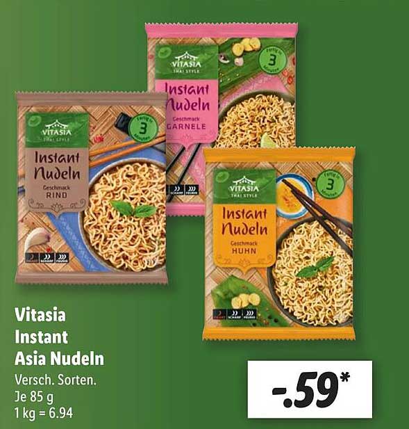 Vitasia Instant Asia Nudeln Angebot bei Lidl - 1Prospekte.de
