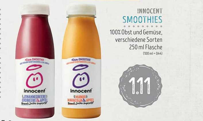 Innocent Smoothies Angebot bei Edeka Struve