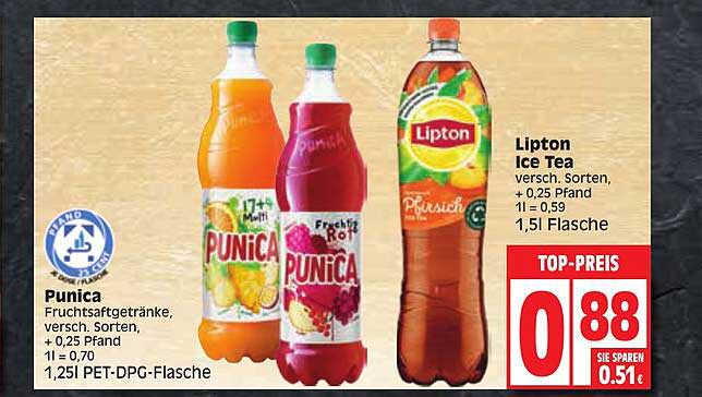 Punica Oder Lipton Ice Tea Angebot bei EDEKA - 1Prospekte.de