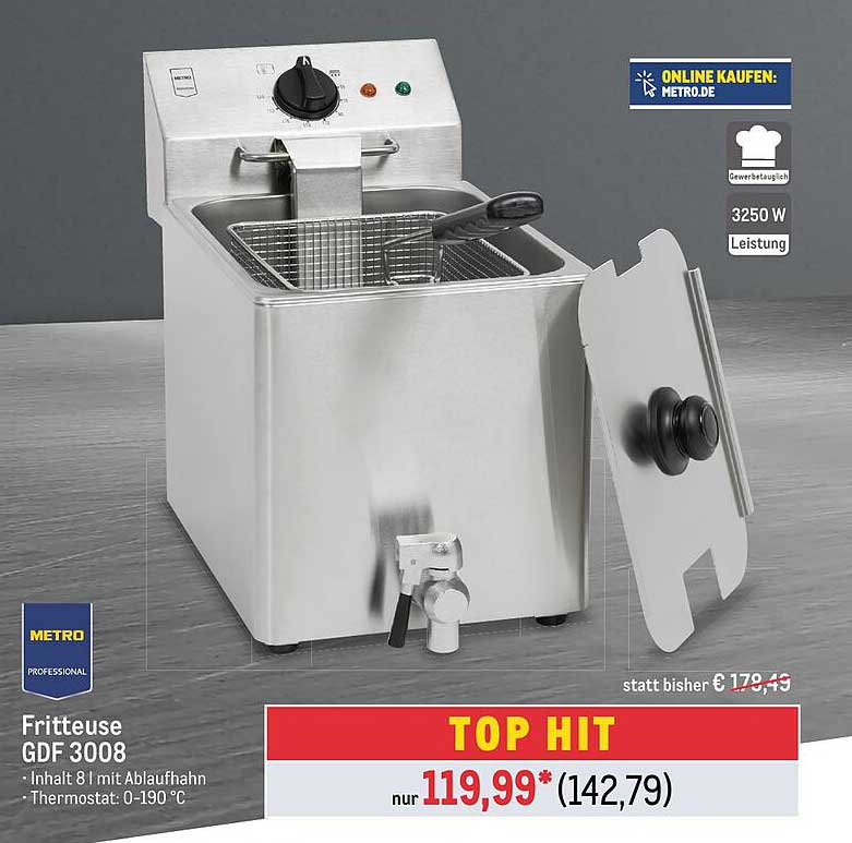 Metro Professional Fritteuse Gdf 3008 Angebot bei METRO - 1Prospekte.de
