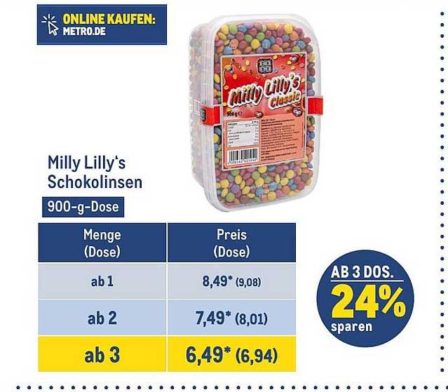 Milly Lilly's Schokolinsen Angebot bei METRO - 1Prospekte.de