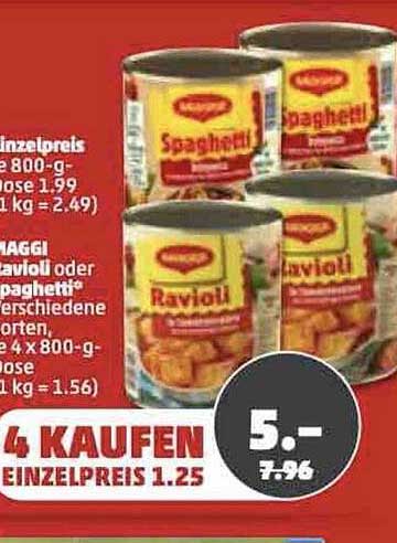 Maggi Ravioli Oder Spaghetti Angebot bei Penny - 1Prospekte.de