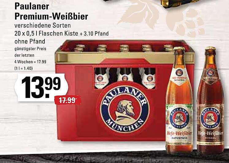 Schãne Paulaner Weiãÿbier Angebot Bild