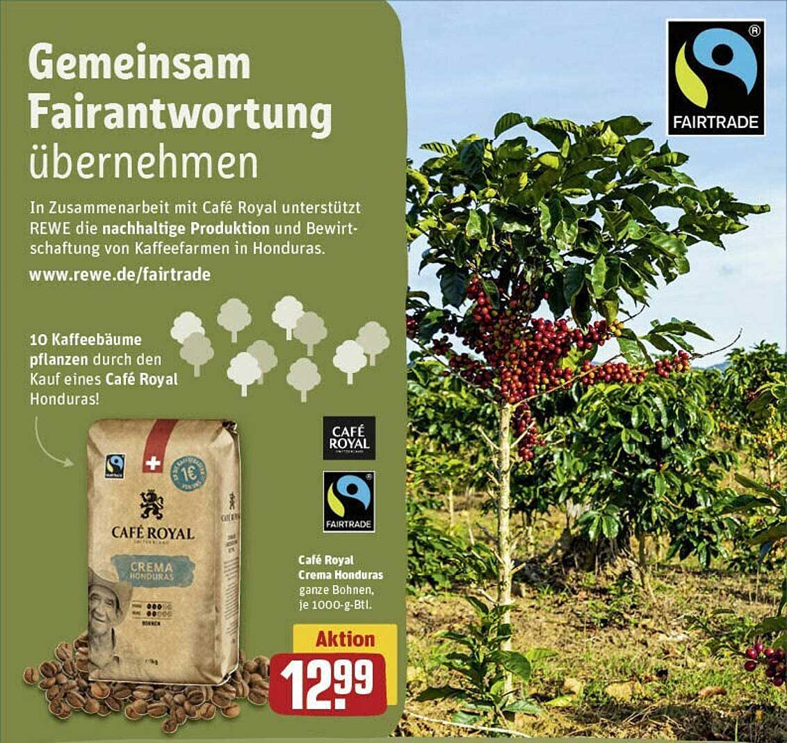 Café Royal Crema Honduras Angebot bei REWE - 1Prospekte.de
