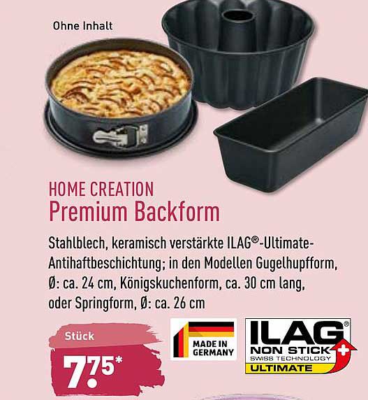 Home Creation Premium Backform Angebot bei ALDI Nord - 1Prospekte.de