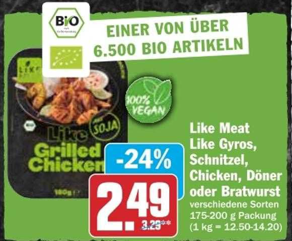Like Meat Like Gyros, Schnitzel, Chicken, Döner Oder Bratwurst Angebot ...