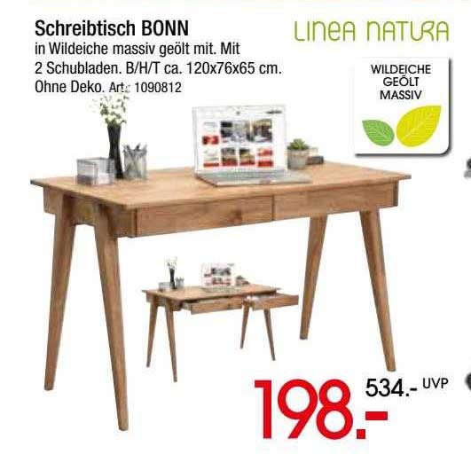 Linea Natura Schreibtisch Bonn Angebot bei Zurbrüggen - 1Prospekte.de