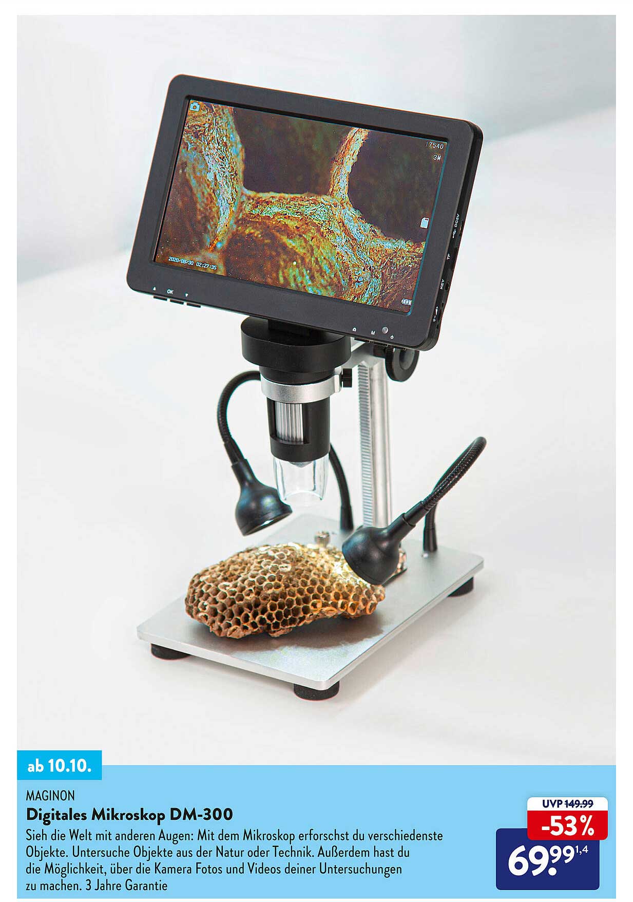 Maginon Digitales Mikroskop Dm-300 Angebot bei ALDI SÜD - 1Prospekte.de