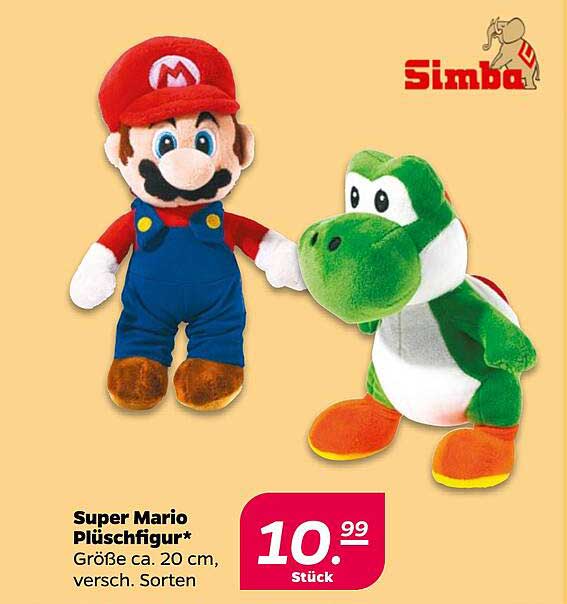 Simba Super Mario Plüschfigur Angebot bei Netto - 1Prospekte.de