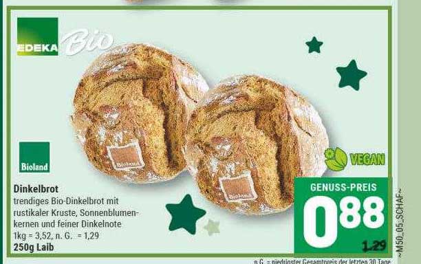 Bioland Edeka Bio Dinkelbrot Angebot bei Marktkauf - 1Prospekte.de