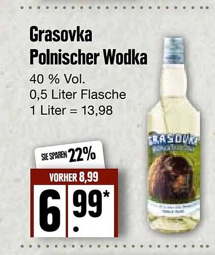 Grasovka Polnischer Wodka Angebot bei E Center - 1Prospekte.de