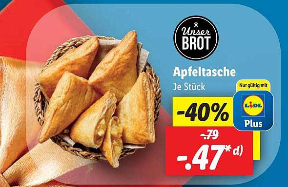 Unser Brot Apfeltasche Angebot bei Lidl - 1Prospekte.de