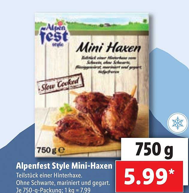 Alpenfest Style Mini Haxen Angebot bei Lidl - 1Prospekte.de
