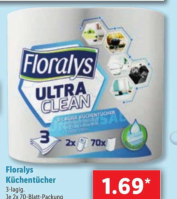 Floralys Küchentücher Angebot bei Lidl - 1Prospekte.de