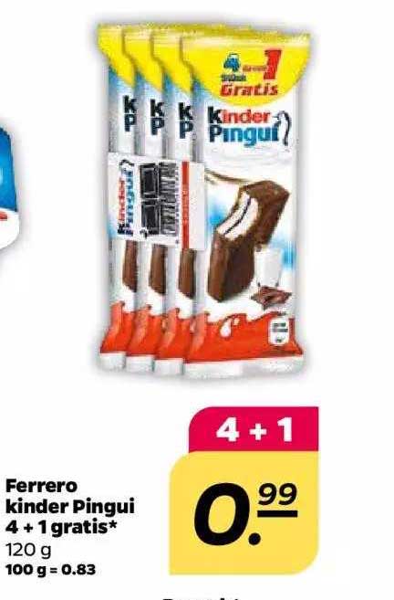 Ferrero Kinder Pingui 4 + 1 Gratis Angebot bei Netto - 1Prospekte.de
