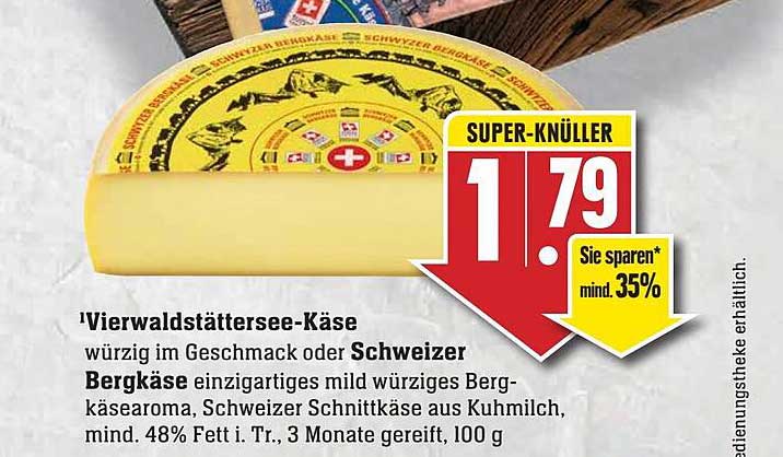 Vierwaldstättersee-käse Oder Schweizer Bergkäse Angebot bei EDEKA ...
