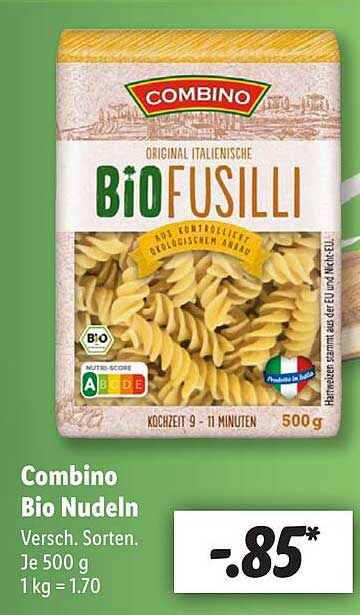 Combino Bio Nudeln Angebot bei Lidl - 1Prospekte.de