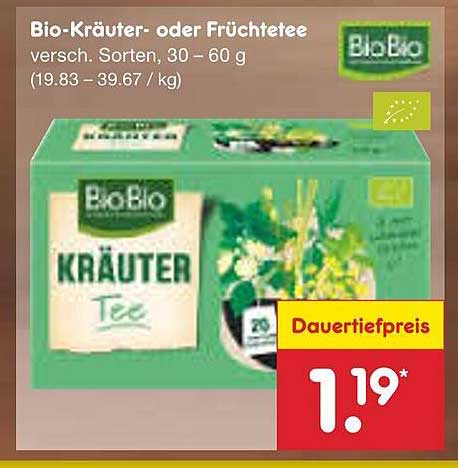 Bio-kräuter Oder Früchtetee Biobio Angebot bei Netto Marken-Discount ...