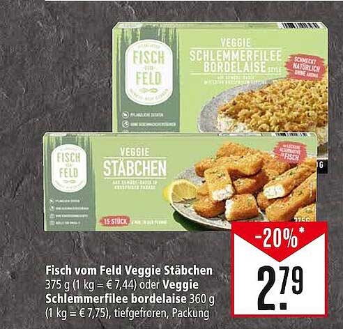 Fisch Vom Feld Veggie Stäbchen Oder Veggie Schlemmerfilee Bordelaise ...