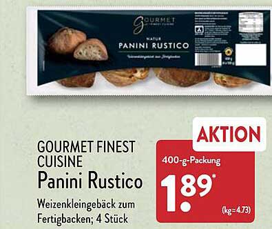 Gourmet Finest Cuisine Panini Rustico Angebot bei ALDI Nord - 1Prospekte.de