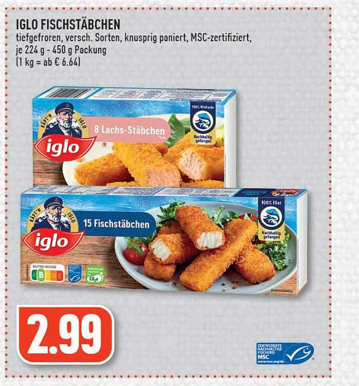 Iglo Fischstäbchen Angebot bei EDEKA - 1Prospekte.de