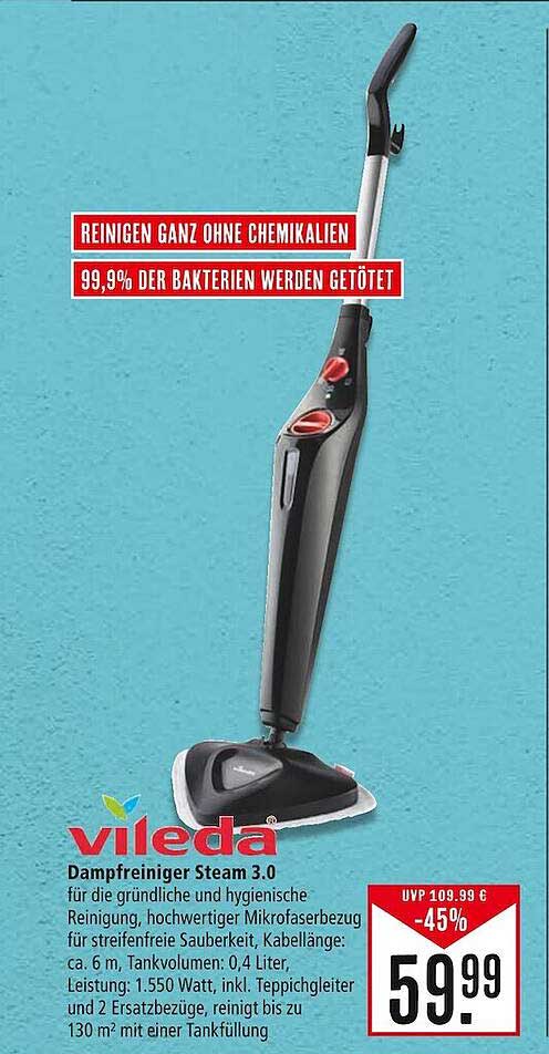 Vileda Dampfreiniger Steam 1.0 Angebot bei Marktkauf - 1Prospekte.de