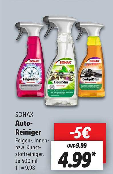 Sonax Auto-reiniger Angebot bei Lidl - 1Prospekte.de