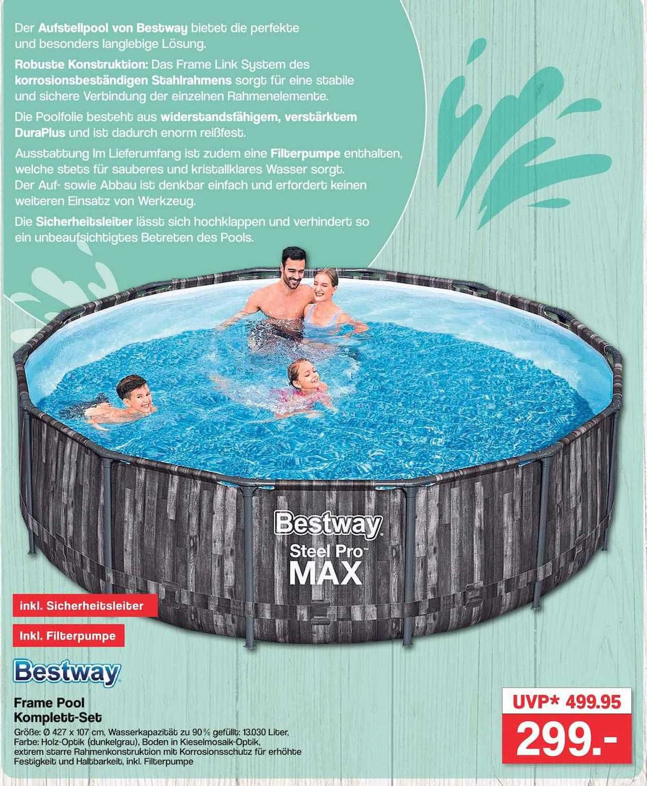 Bestway Frame Pool Komplett-set Angebot bei Famila Nordwest - 1Prospekte.de