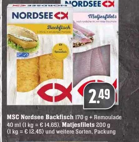 Msc Nordsee Backfisch Matjesfilets Angebot bei EDEKA