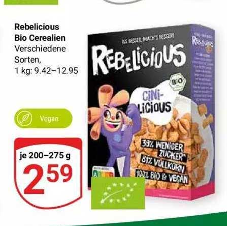 Rebelicious Bio Cerealien Angebot bei Globus - 1Prospekte.de