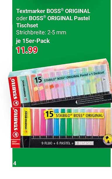 Stabilo Boss Original Textmarker Pastel Angebot bei ROSSMANN