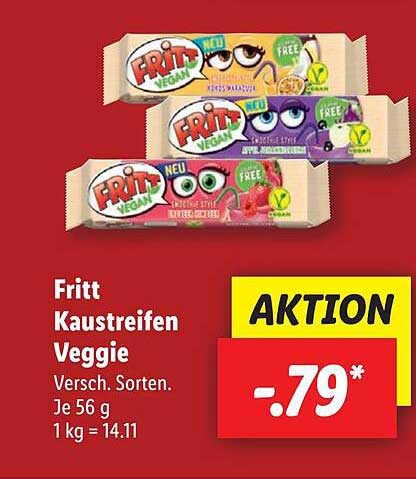 Fritt Kaustreifen Veggie Angebot bei Lidl - 1Prospekte.de