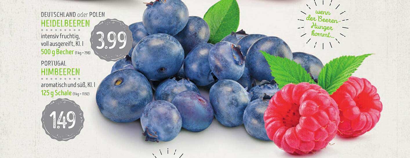 Heidelbeeren Oder Himbeeren Angebot bei Edeka Struve - 1Prospekte.de