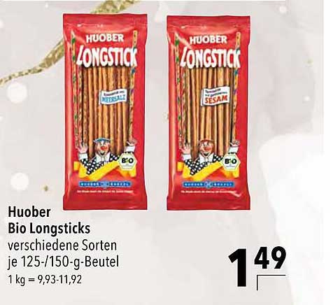 Huober Bio Longsticks Angebot bei CITTI Markt - 1Prospekte.de