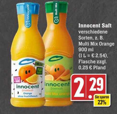 Innocent Saft Angebot bei Scheck-in-Center - 1Prospekte.de