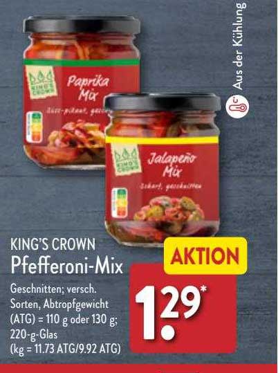 King's Crown Pfefferoni-mix Angebot bei ALDI Nord - 1Prospekte.de