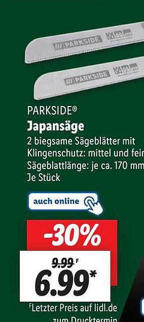 Parkside Japansäge Angebot bei Lidl - 1Prospekte.de